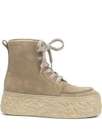 AGL bottes lacées à plateforme - Tons neutres