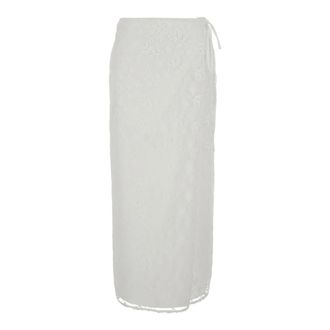 Msgm Msgm, Femme, Jupes, Blanc, Taille: 38 FR Maxi Skirt