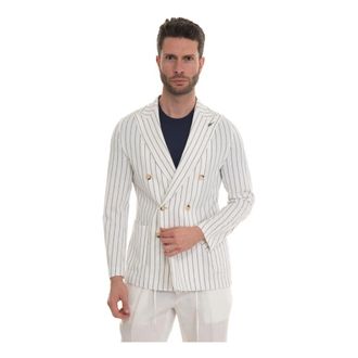 Paoloni Double Breasted Jacket - - Jackets - Herren - Wei&szlig; - L