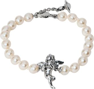 Vivienne Westwood Putti Perlenarmband - - Accessories - Damen - Wei&szlig; - ONE SIZE