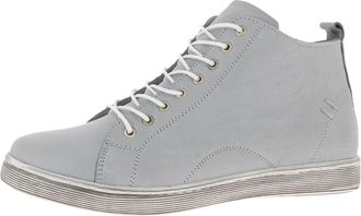 Andrea Conti Damen Stiefelette Leder High Top Sneaker Reißverschluss 0348734, Größe:42 EU, Farbe:Grau