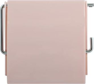 MSV Bad Serie Toilettenpapierhalter WC Rollenhalter Papierhalter Klopapierhalter mit Klappe - Pastellrosa