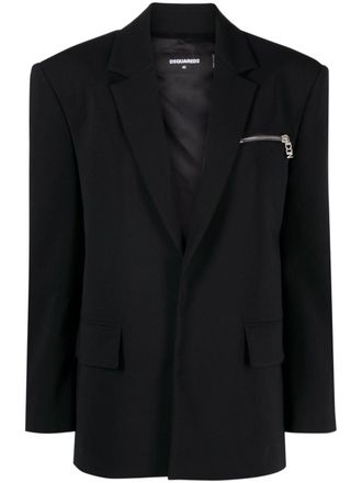 Dsquared2 blazer &agrave; simple boutonnage - Noir