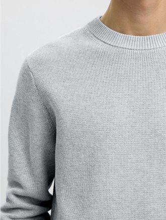 Selected Rundhalspullover SLHDANE LS KNIT STRUCTURE CREW NECK NOOS Baumwolle, regular fit