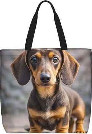 Generic Teckel Sac Fourre Tout Pliable Sacs Grand Sac &Agrave; Bandouli&egrave;re Pour Universit&eacute; Plage Travail