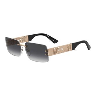 Moschino Gold Graue Sonnenbrille mit Dunkelgrau Get&ouml;nt - - Accessories - Damen - Grau - 61 MM