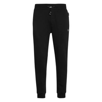 Philipp Plein Homme, Pantalons, Noir, Taille: M Pantalon de surv&ecirc;tement brod&eacute;