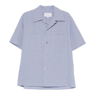 Maison Margiela Homme, Chemises, Bleu, Taille: L Linen Shirt