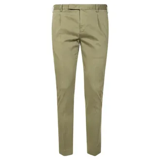 PT01 Elegante Faltenhose - - Trousers - Herren - Gr&uuml;n - L