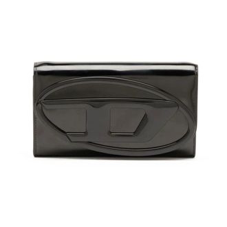 Diesel Femme, Sacs, Noir, Taille: ONE Size Logo Plaque Shoulder Bag