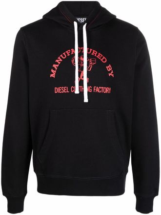 Diesel Hoodie mit Print - Schwarz