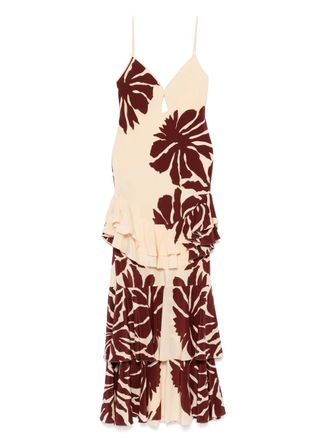 Johanna Ortiz robe Reinterpretation à coupe longue - Tons neutres