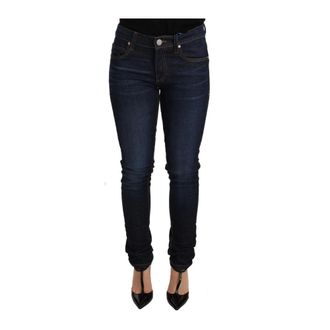 Versace Jeans Couture Femme, Jeans, Bleu, Taille: 32 FR Jean Skinny Taille Basse en Denim