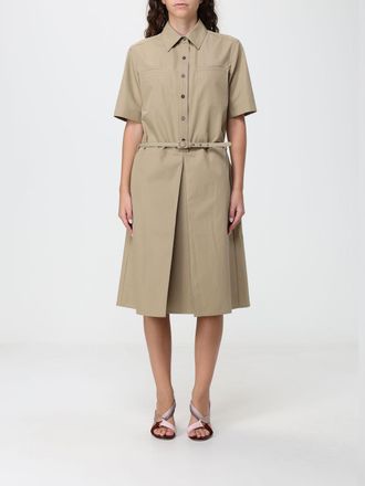 Fendi Robe chemisier midi en coton avec ceinture r&eacute;glable