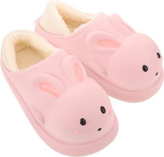 Frcolor Pantoufles Chaudes pour Femme &agrave; Semelle &Eacute;paisse Lapin Peluche Douce Confortables et Antid&eacute;rapants Chaussures Int&eacute;rieur Cosy pour Maison et Ext&eacute;rieur