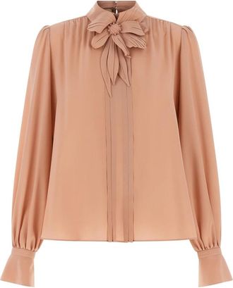 Valentino Garavani Femme, Blouses et Chemises, Rose, Taille: 34 FR Top en cr&ecirc;pe de chine
