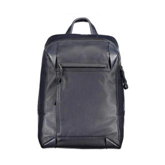 Piquadro Homme, Sacs, Bleu, Taille: ONE Size Sac &agrave; dos en cuir pour ordinateur avec poche iPad