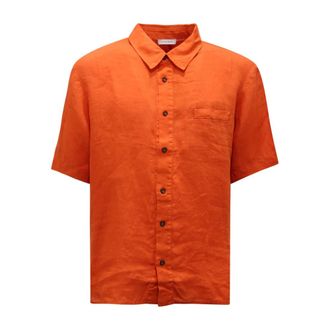 Paolo Pecora Leinenhemd in Blau Modell 24Ec1M0G1213619 - - Shirts - Herren - Orange - XL