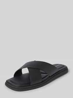Calvin Klein Slides aus echtem Leder Modell CRISS CROSS
