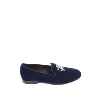 Roberto Cavalli Florence Pantofola Ricamo Monogramma - - Shoes - Herren - Blau - 42 EU