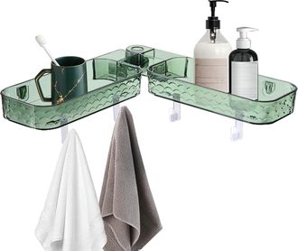 Generic Eckregal f&uuml;r das Badezimmer | Multifunktional, stabile Drainagehalterung | Eck-Organizer f&uuml;r Dusche - f&uuml;r Hygiene am Sp&uuml;lbecken - f&uuml;r Hygiene am Sp&uuml;lb