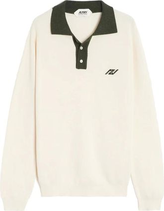 Autry Homme, Tops, Beige, Taille: M Polo Sportif &agrave; Manches Longues