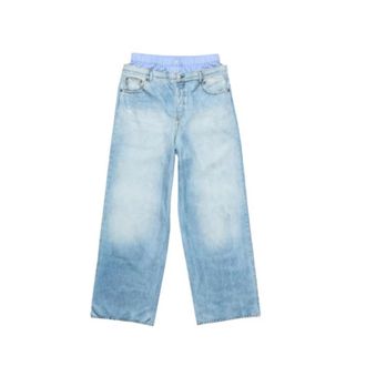 Acne Studios Pantalon imprim&eacute; - - Jeans - Damen - Blau - 2XS