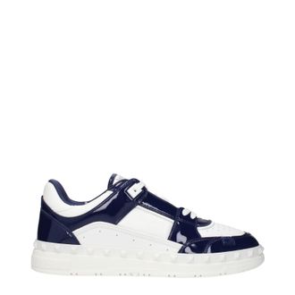 Valentino Garavani Hommes Baskets Blanc/Bleu Cuir