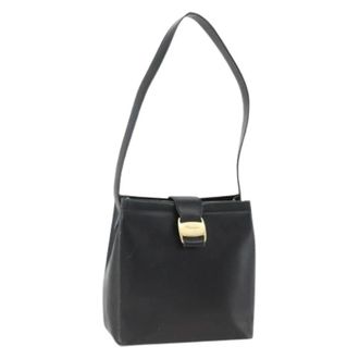 Ferragamo Sac bandouli&egrave;re en cuir Pre-owned - Femme - Pre-owned - Noir - Taille: ONE Size