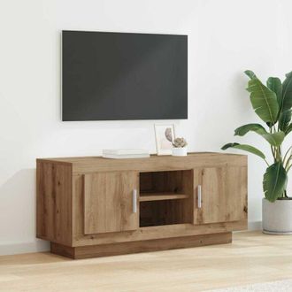 vidaXL vidaXL Meuble TV Ch&ecirc;ne artisanal 102 x 35 x 45 cm Bois ding&eacute;nierie