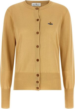 Vivienne Westwood Femme, Pulls, Jaune, Taille: 40 FR Bea Cotton Cardigan