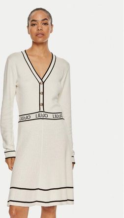 Liu Jo Strickkleid TF4050 MS59L &Eacute;cru Regular Fit