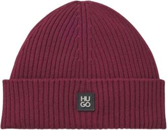 HUGO BOSS Xola Metal Beanie - unisex - Accessoires - Rouge - Taille: ONE Size