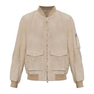 AllSaints Rokko Wildleder Bomberjacke - - Jackets - Herren - Beige - L