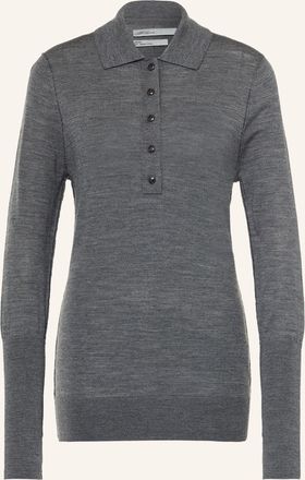 AllSaints Allsaints Strick-Poloshirt Martel Aus Merinowolle grau