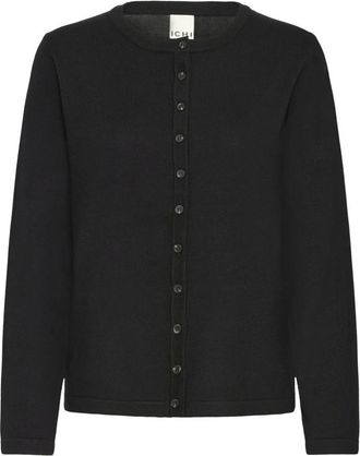 Ichi Ichi, Femme, Pulls, Noir, Taille: 46 FR Cardigan