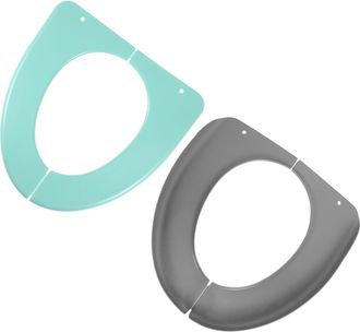 Angoily Faltbarer Toilettensitzbezug 2 St&uuml;ck aus Kunststoff f&uuml;r Reisen und &Ouml;ffentliche Toiletten Tragbarer Hygiene Toilettensitz f&uuml;r Erwachsene