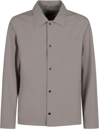 Herno Homme, Vestes, Gris, Taille: XL Shirt Jacket Nastrata Essence