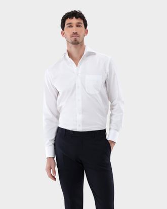 van Laack Twill-Hemd b&uuml;gelfrei mit Haifischkragen
