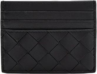 Bottega Veneta Portemonnaie - Small Card Holder Intreccio - Gr. unisize - in Schwarz - f&uuml;r Damen
