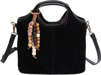 Generic Hobo Bag Sac à bandoulière de grande capacité pour femme, travail, voyage, rendez-vous galant, Noir, 9.06*7.09*3.94inch