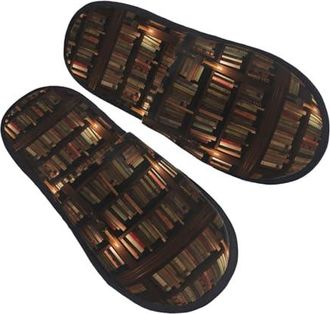 Generic Pantoufles Unisexes Livres Anciens House Chaussures Confort Adultes Chaude Pantoufles, Pour Intérieur Extérieur, Femmes, Hommes, M