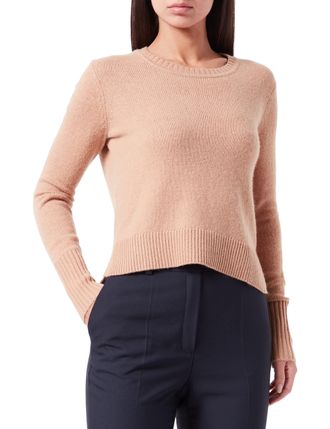 HUGO BOSS Womens Sbasa Knitted_Sweater, Light/Pastel Brown232, XL