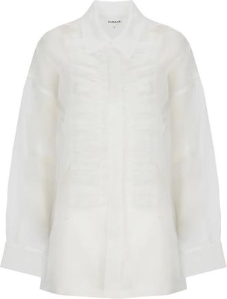 P.A.R.O.S.H. P.a.r.o.s.h., Femme, Blouses et Chemises, Blanc, Taille: 36 FR Chemise en soie