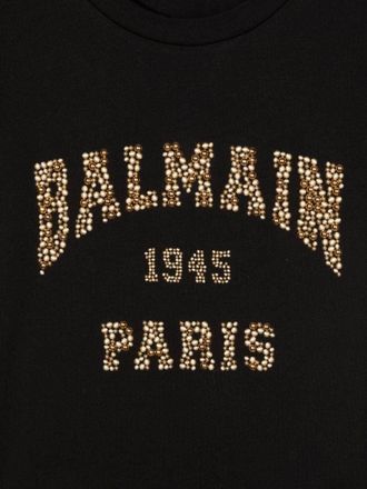 Balmain Logo-embroidered cotton T-Shirt - Black