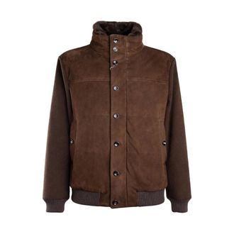 Loro Piana Homme, Vestes, Brun, Taille: 2XL Bomber Jacket