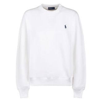 Polo Ralph Lauren Femme, Sweatshirts et sweats &agrave; capuche, Blanc, Taille: 36 FR Knit SweaT-shirt
