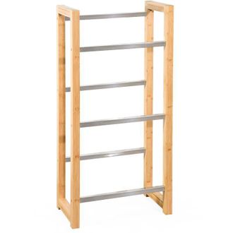 Floordirekt Floordirekt - Bambus-Flaschenkastenst&auml;nder Flash Robustes Lagerregal 112 x 106 x 32 cm