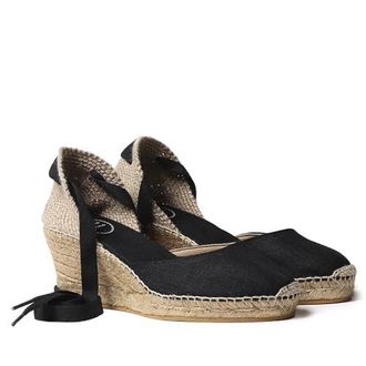 Toni Pons Espadrille pour Femme en Tissu de Coton - CALONGE - Noir, 40 EU