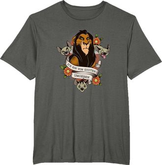 Disney The Lion King Scar Ich Bin Von Idioten Umgeben T-Shirt